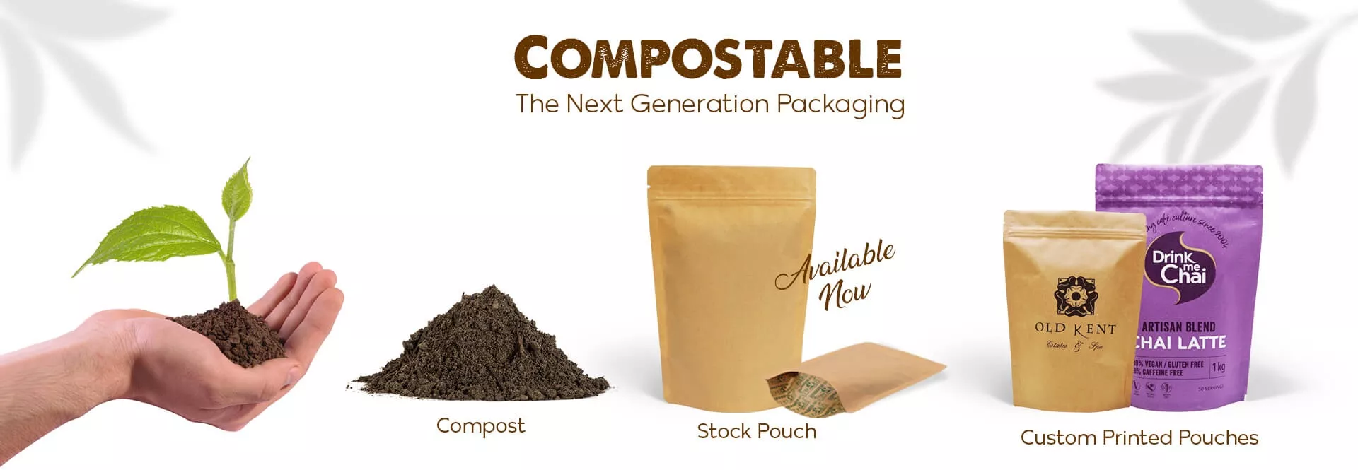 Biodegradable Pouch Bags Eco Friendly Ziplock Stand Up Food Packaging ...