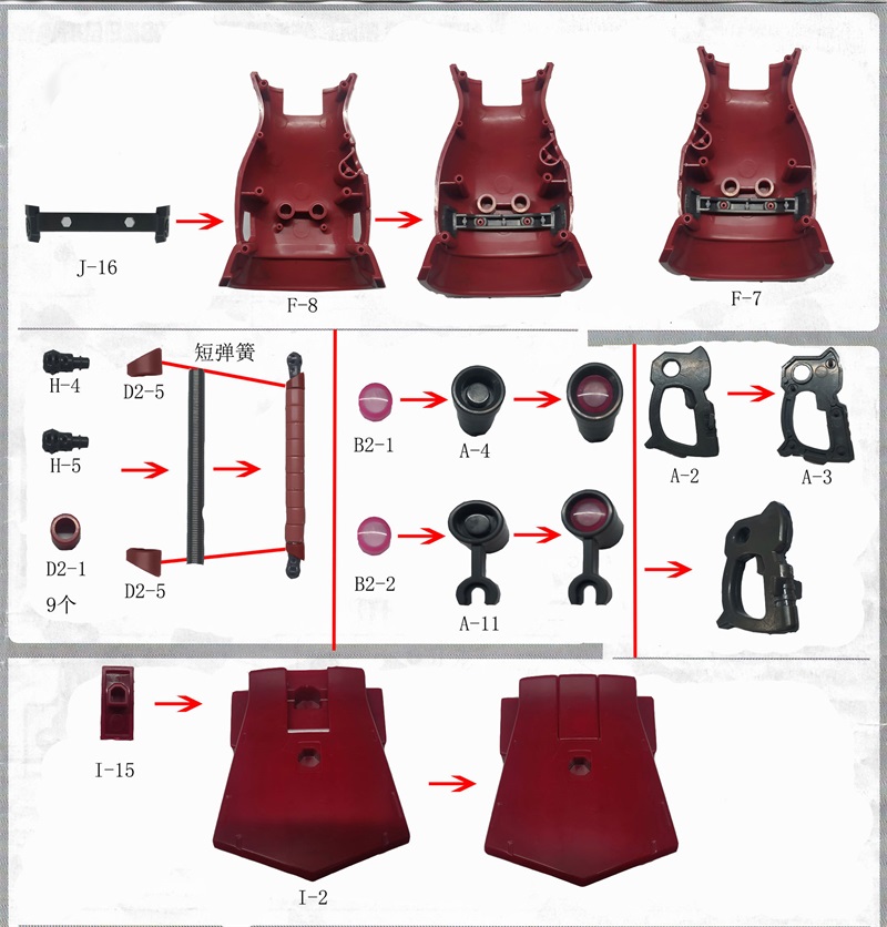 FangDaJing ZAKU II GTO 1/72 MS-06S RED