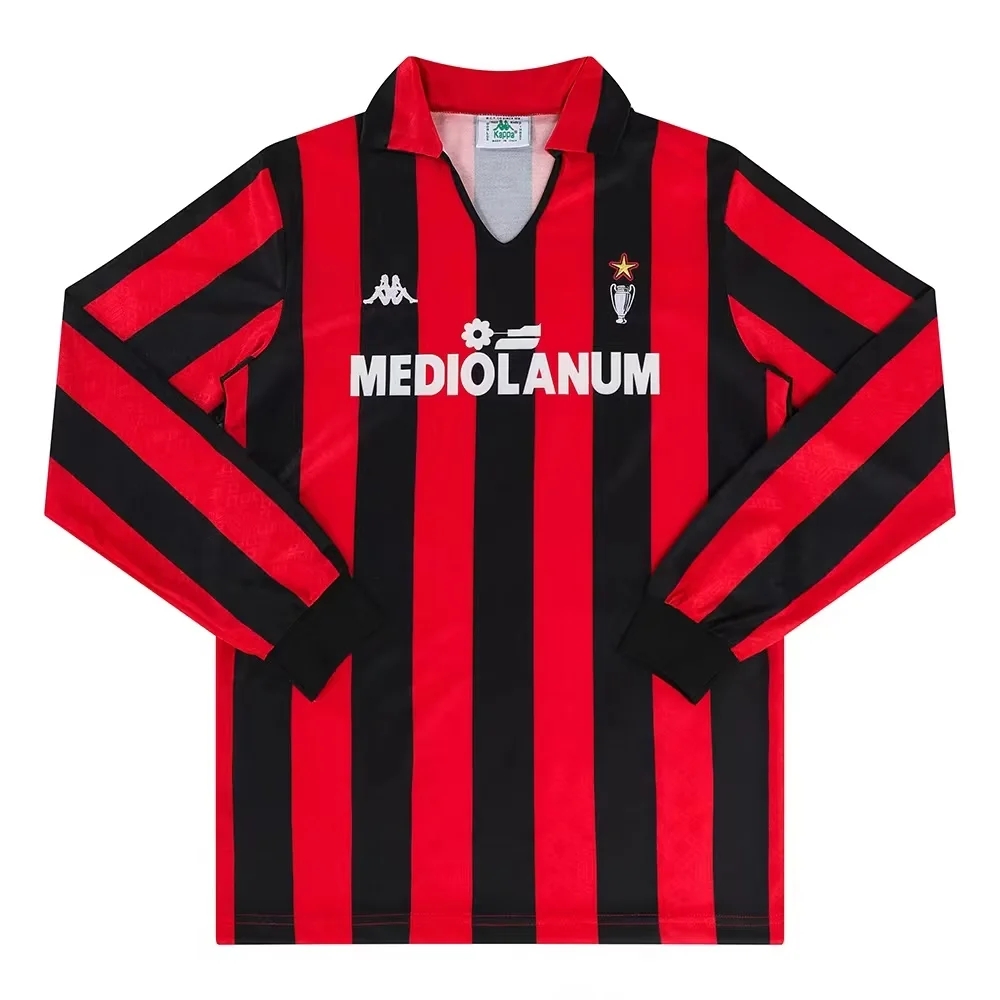 Retro 1989/90 AC Milan home Long sleeve
