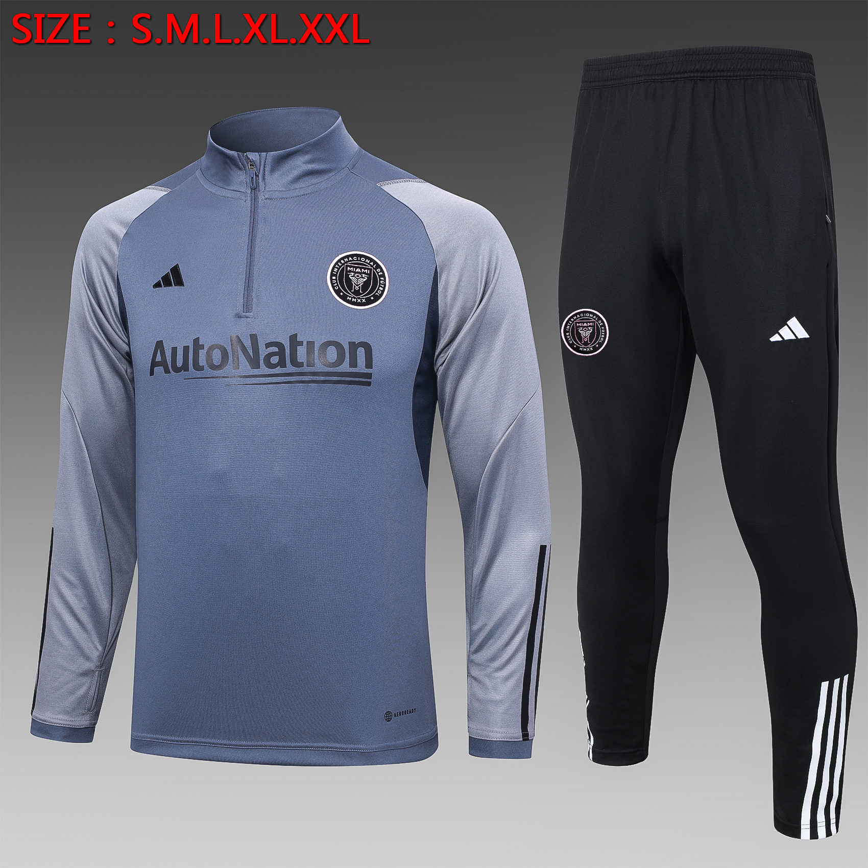 Tracksuit - Inter Miami / 2023-24 / half zipper/ gray