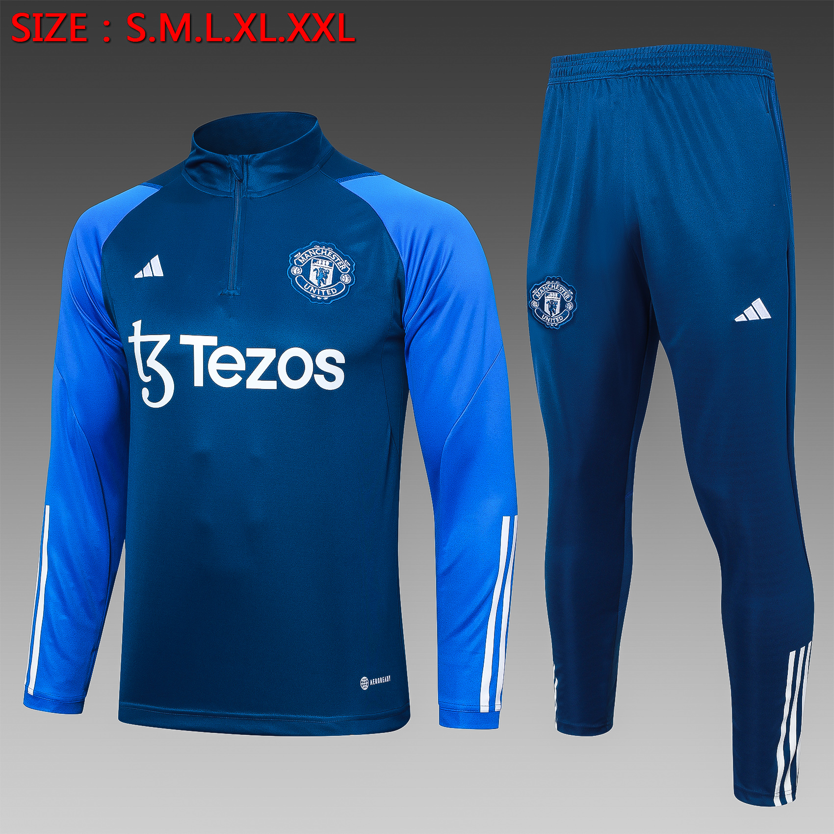 Tracksuit - M-U / 2023-24 / half zipper/ sapphire blue