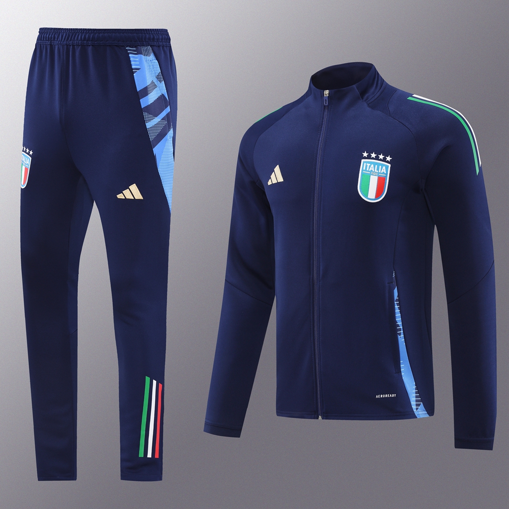Tracksuit- Italy / 2024 / long zipper / sapphire blue,Long Zipper