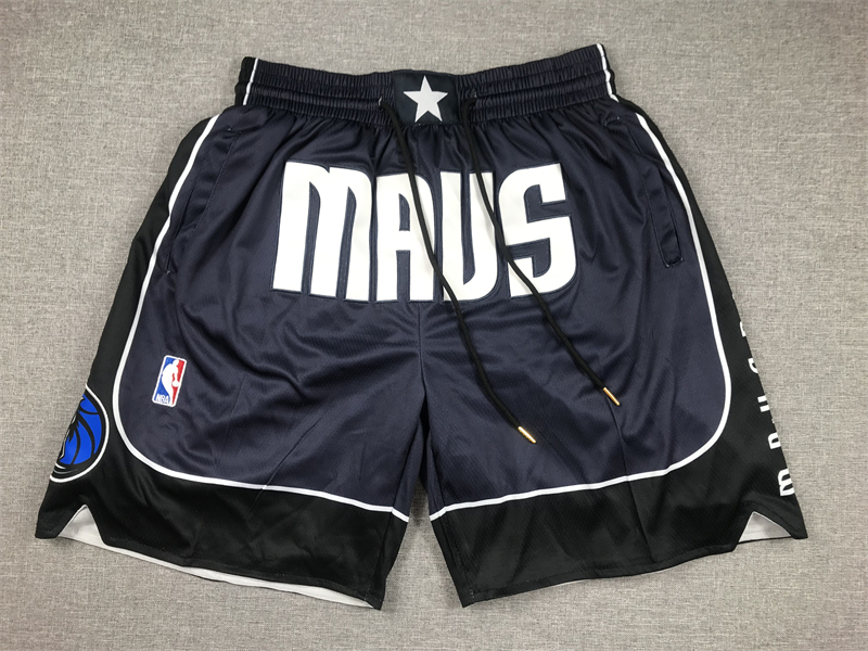 Dallas Mavericks Shorts / dark blue【Embroidery】,NBA