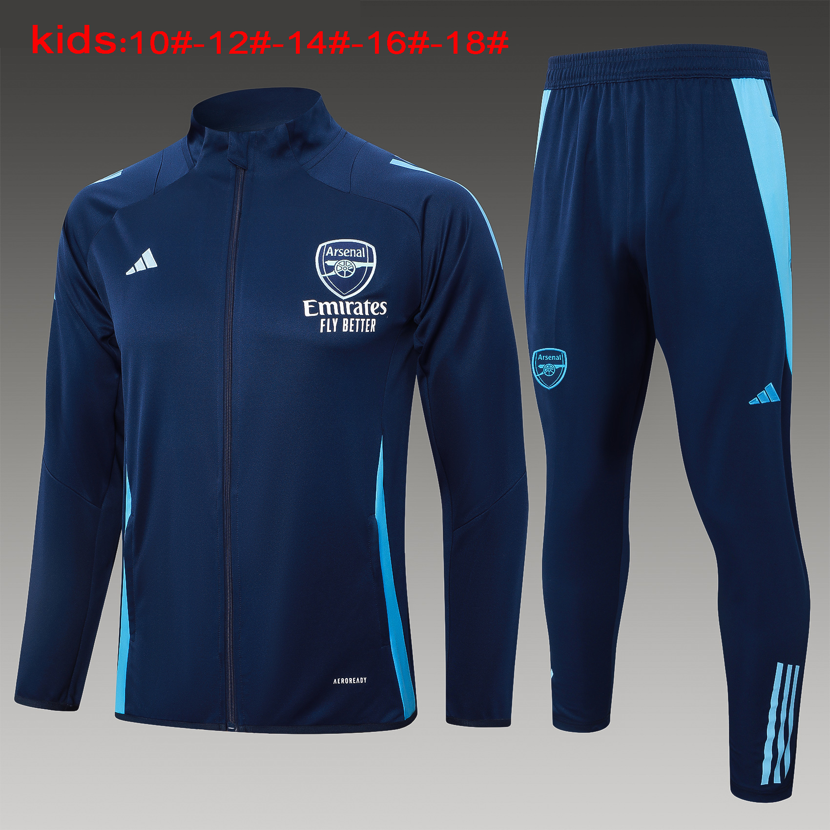 Tracksuit kids size - Arsenal / 2024-25 / long zipper / sapphire blue ...