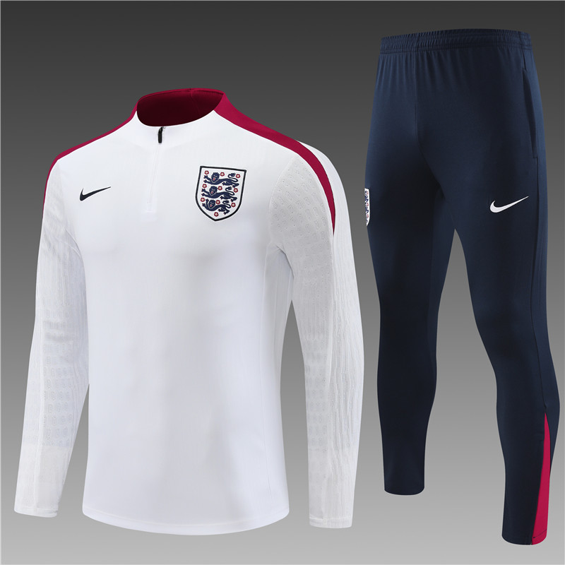Tracksuit player version - England / 2024-25 / half zipper / white,Half ...