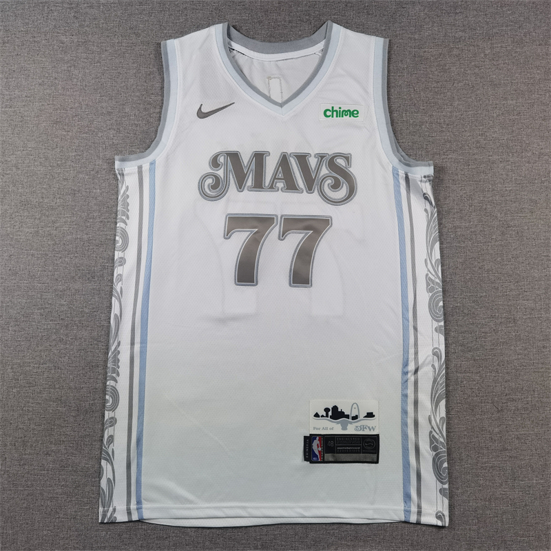 Dallas Mavericks #77 DONCIC / 2025 city / white【Embroidery】,NBA