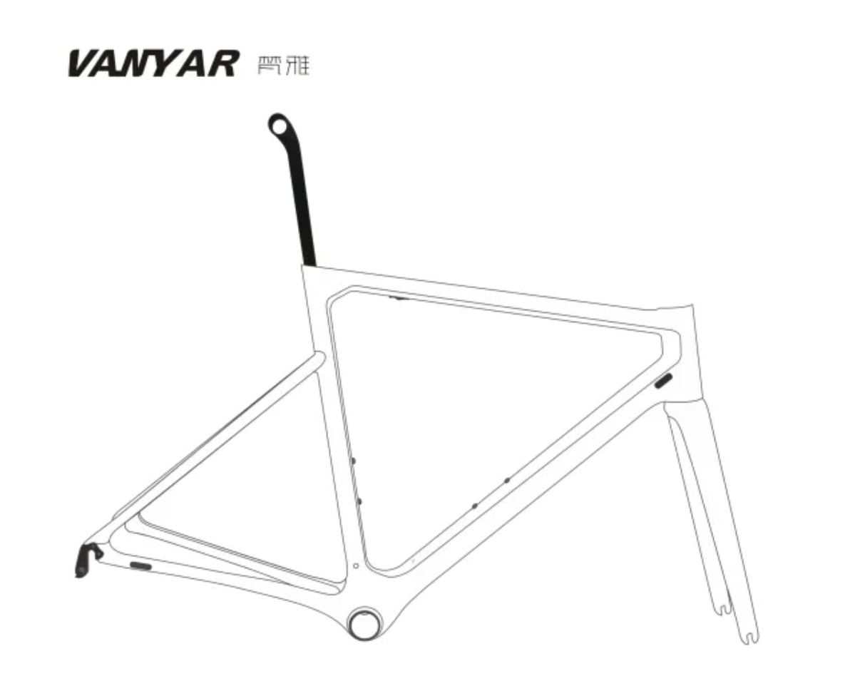 2022 NEW ELVES VANYAR DISC the Lightweight 760g road bike frame carbon ...