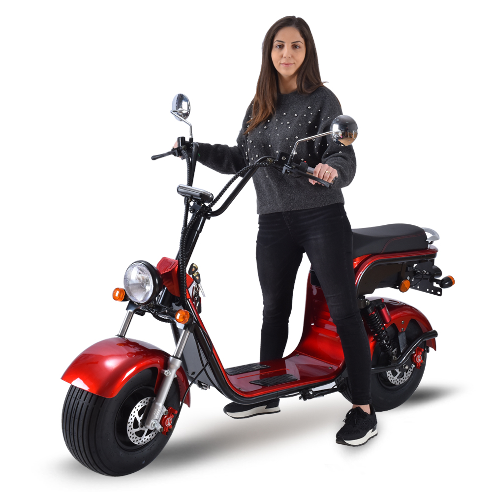 Drawable battery three-speed adjustable 1500W cool electric citycoco HR8-1