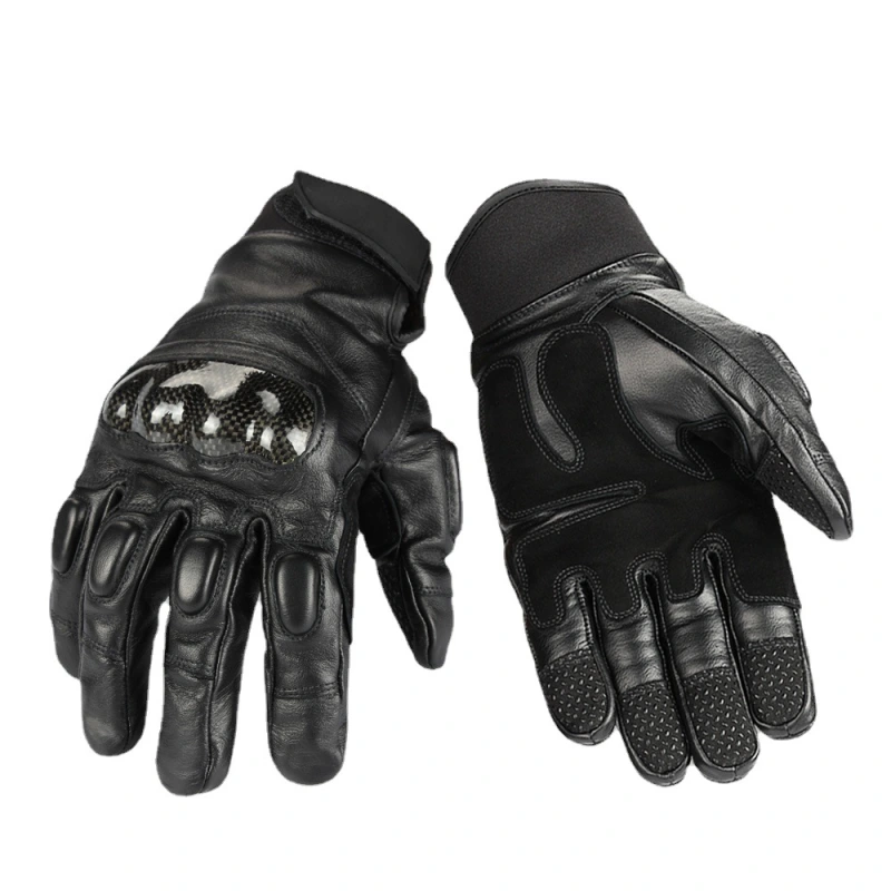 Leather Gloves Electric Scooter Riding Motorcycle Gloves Winter Riding ...
