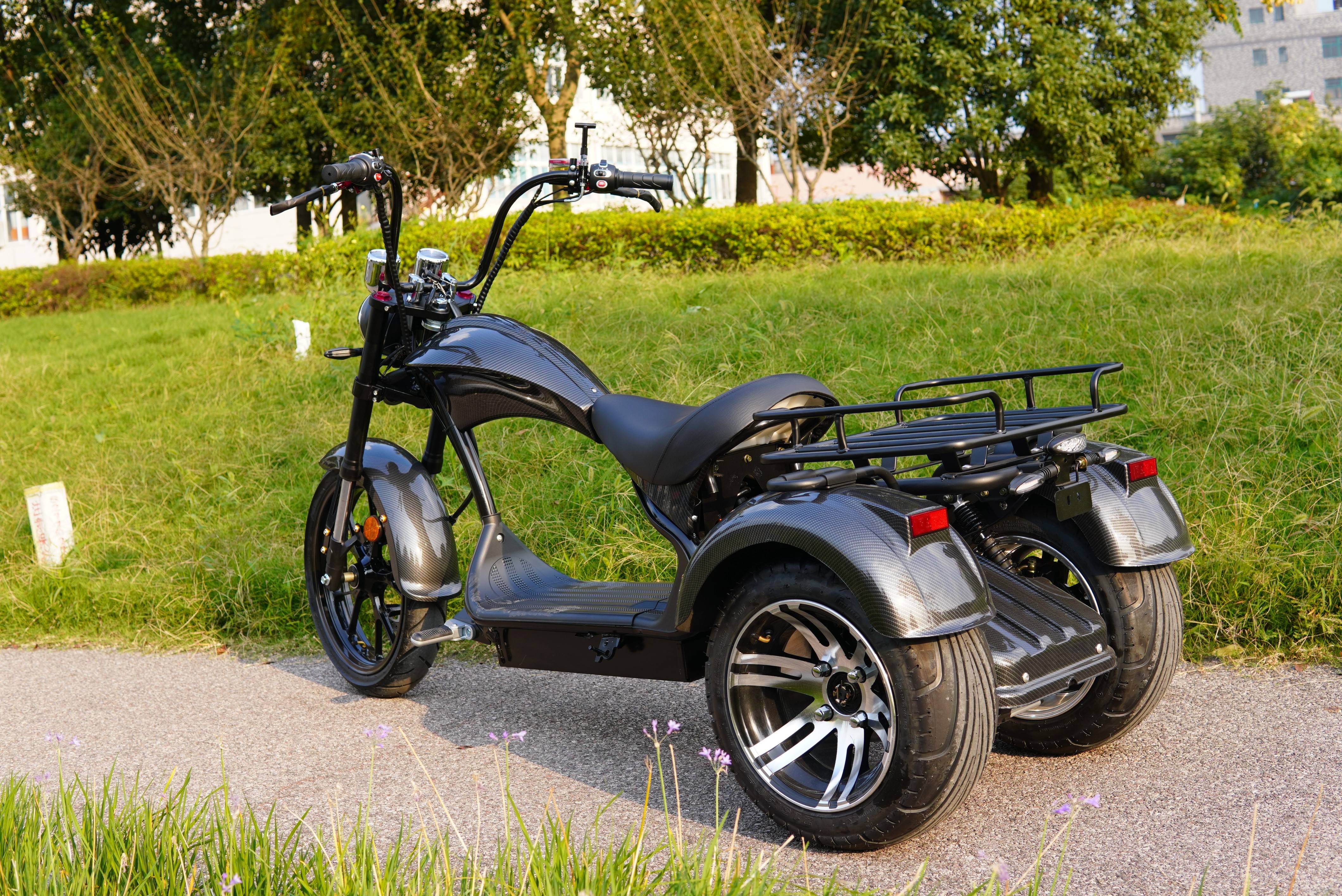New Model 3 Wheel Electric Tricycle Citycoco Scooter Chopper Three ...