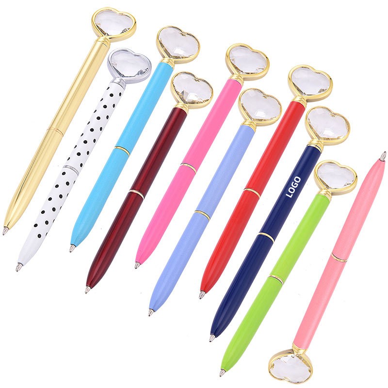 Heart Shaped Diamond Metal Pen,School, Office & Craft Supplies