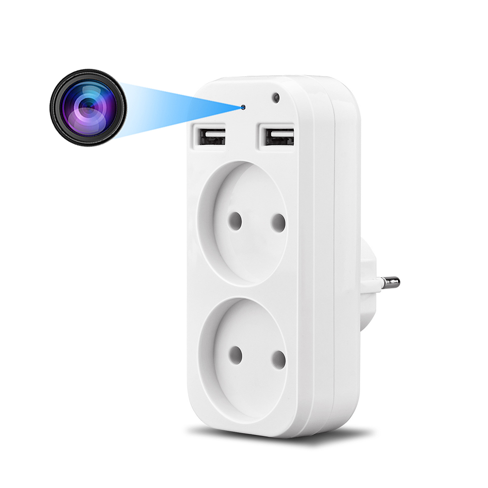 EU Standard Wall Socket Mini Camera With USB Interface HD Portable ...