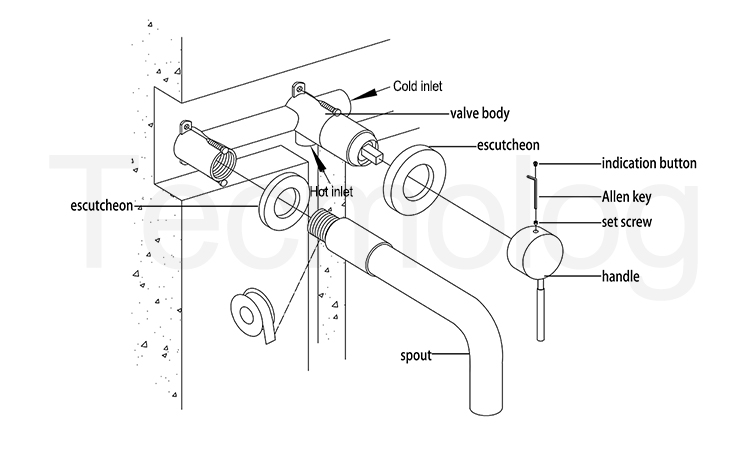 How to Install In-wall Basin Faucet