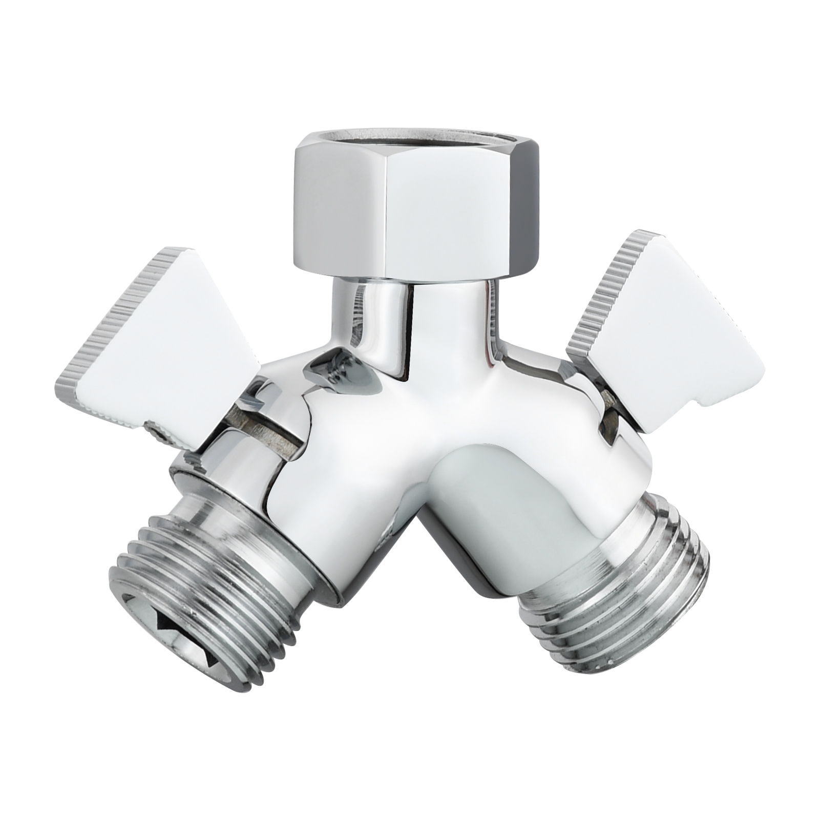 Tecmolog Brass Shower Splitter 2 Way Shower Arm Diverter with Shut Off ...