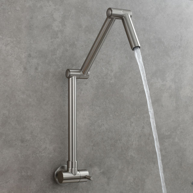 Tecmolog Pot Filler Faucet Commercial Wall Mount Stove Faucet, Brass ...