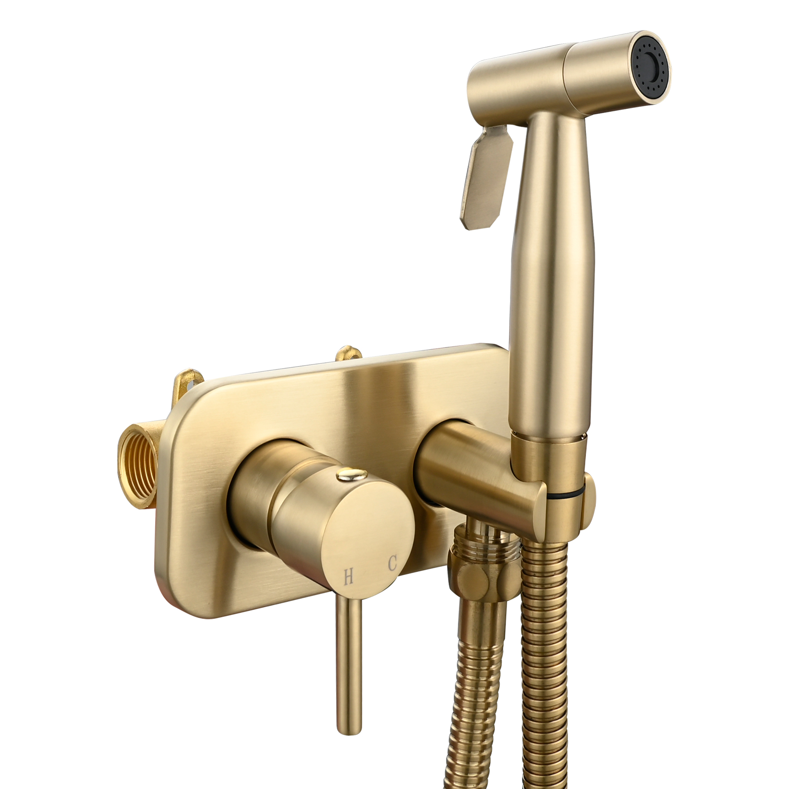 Tecmolog Stainless Steel Bathroom Bidet Sprayer Set, Hot and Cold ...
