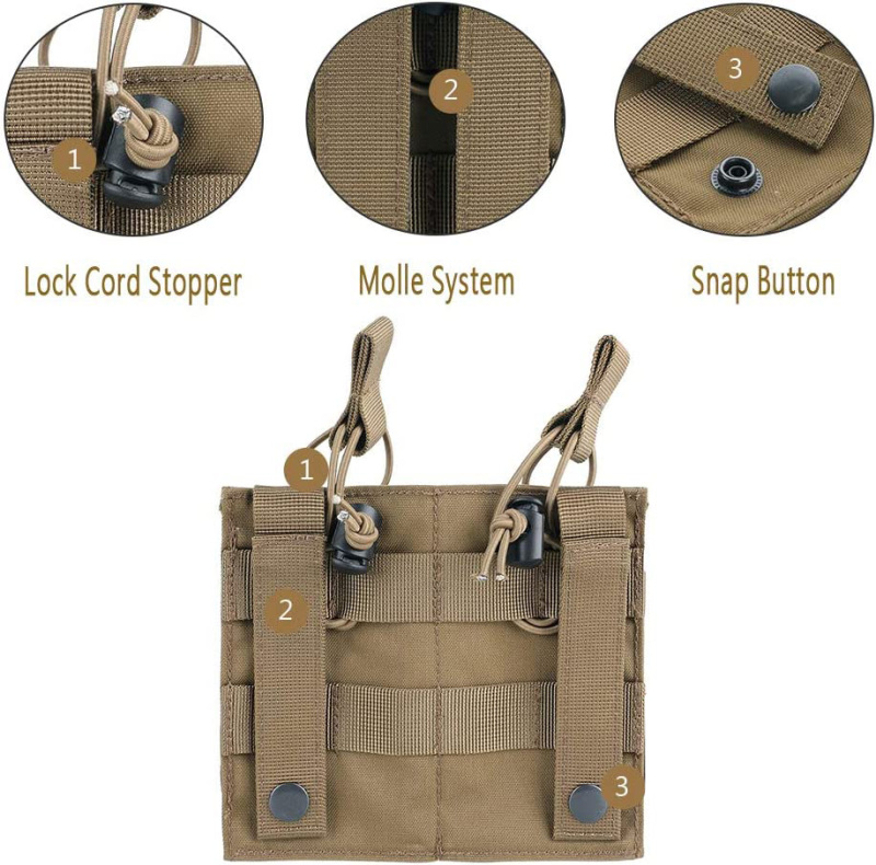 Open-Top Single/Double/Triple Molle Mag Pouch for M4 M14 M16 AK AR ...