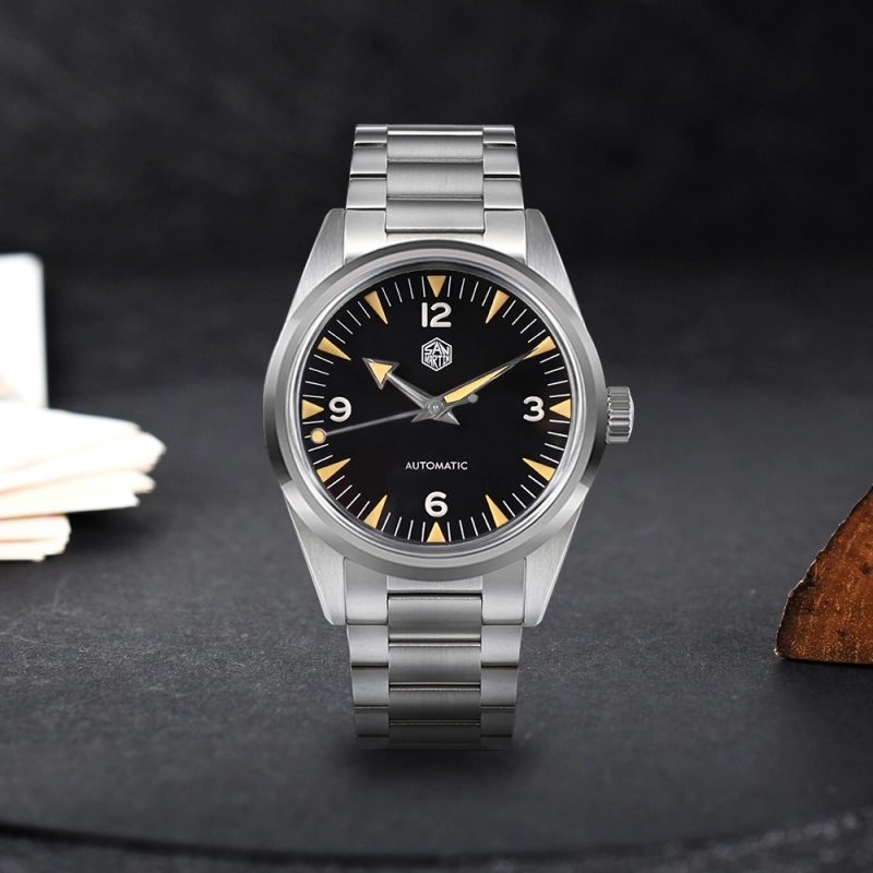 San Martin 38mm Vintage Men Watches Classic 1957 Retro NH35 Automatic ...