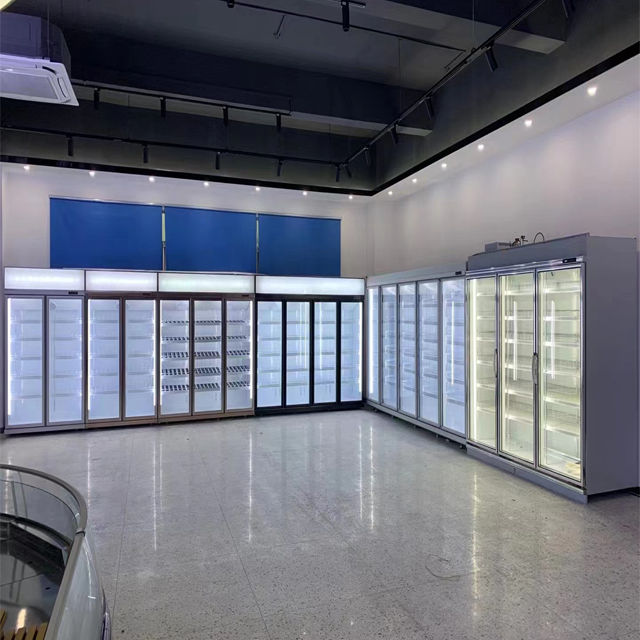 Commercial Glass Door Beverage Showcase Cold Drink Display Fridge ...