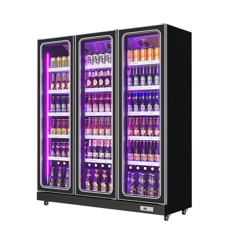 CE Black Bar Refrigerator Glass Door Beer Display Fridge,Cold Drink Fridge