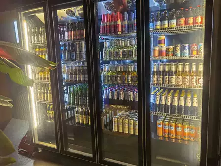 CE Black Bar Refrigerator Glass Door Beer Display Fridge,Cold Drink Fridge