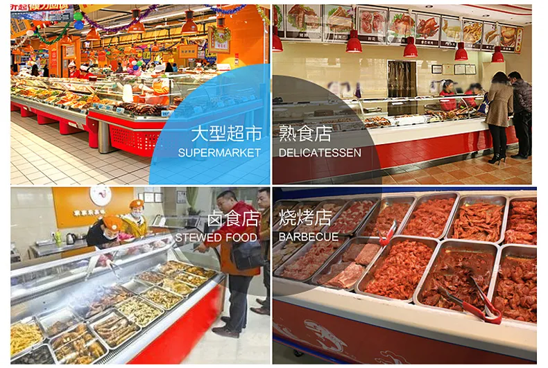 Supermarket Deli Fridge Meat Cooled Display Cooler,Deli Meat Food ...