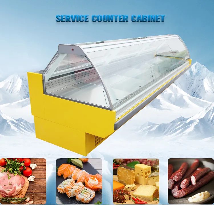 Deli Meat Fridge Service Counter Cabinet,Deli Meat Food Display Freezer