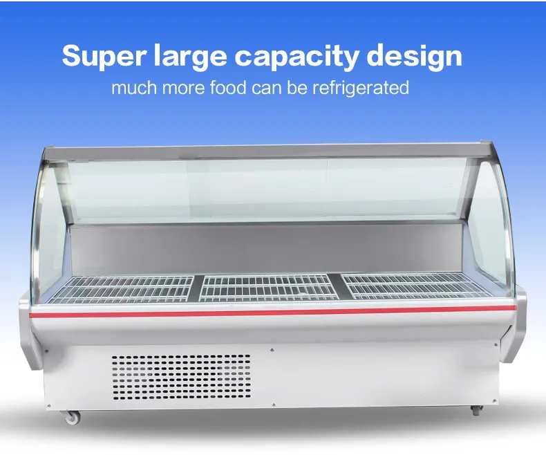 Meat Chiller Counter Cooked Food Display Fridge,Deli Meat Food Display ...