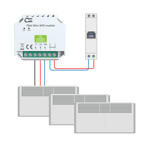 Pilot Wire WiFi Module for Electrical Heating