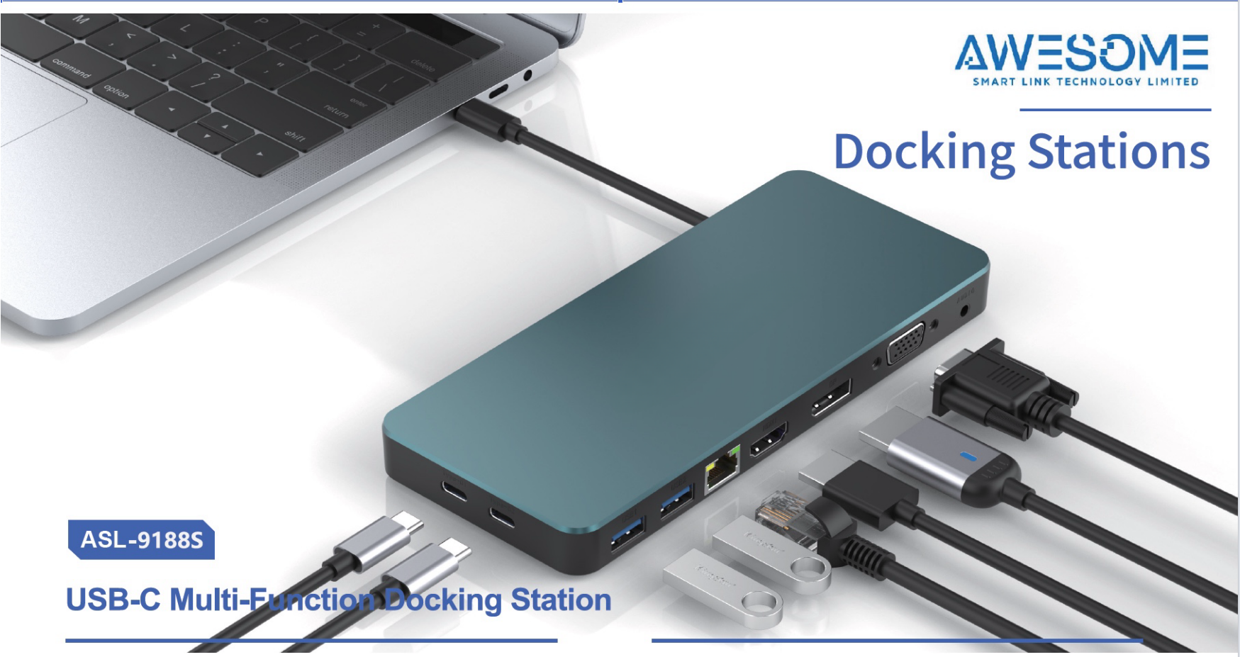Awsome Multi function docking satation, Type C laptop satation,DONGLE ...