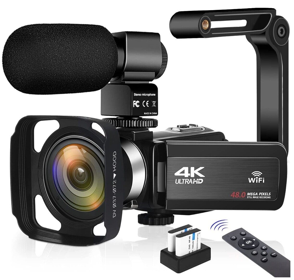 New Camcorder Video Camera Ultra HD 4K 48MP Camcorder WIFI Camera ...