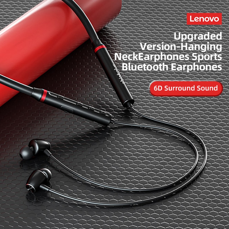 Origial Lenovo HE05X Bluetooth Earphones Waterproof Neckband Sports ...