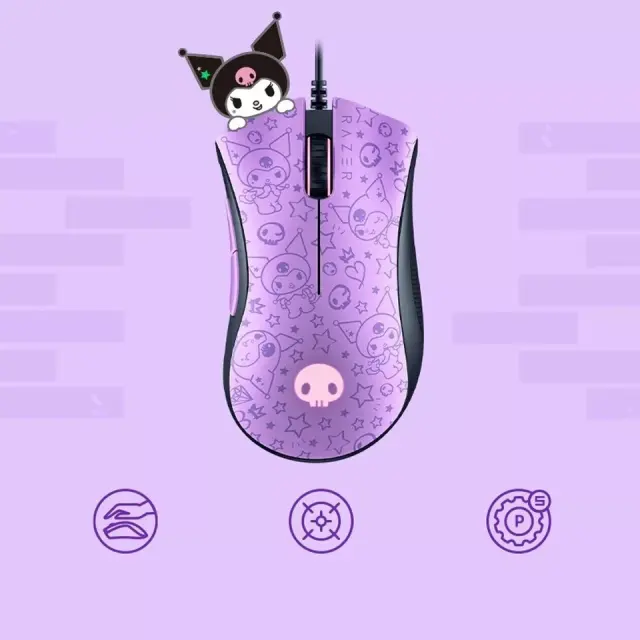 New Razer x Sanrio Kuromi DeathAdder Gaming Mouse and Mechanical ...