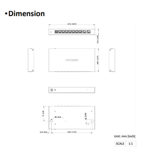 8 Port Fast Ethernet Smart PoE Switch | DS-3E1310P-EI/M