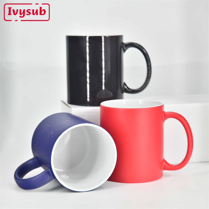 Customized 11oz Color Change Ceramic Mugs Colorful Sublimation Ceramic ...