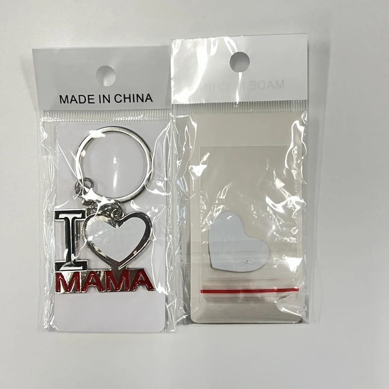 Custom Mother's Day Gifts Keychain Sublimation I LOVE MAMA I LOVE PAPA ...