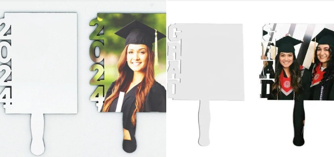 2024 New Style Sublimation Blank MDF Fan For Graduate
