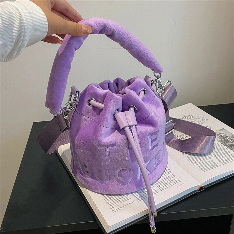 Lady's Stylish Plush Handle Bag Shipped From China By Sea