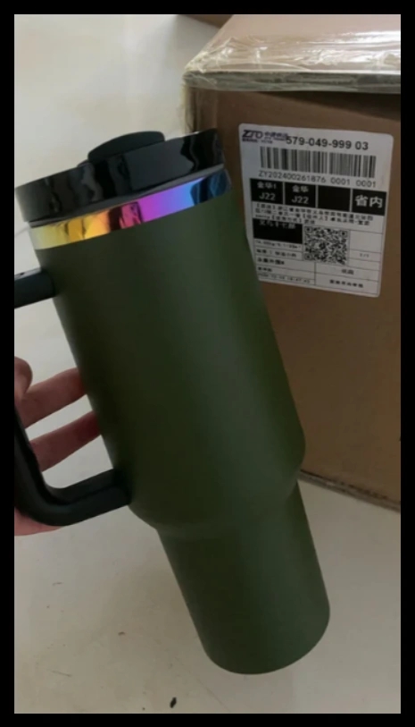 20 Pack USA Warehouse 40oz Army Green Color Powder Coating Double Wall ...