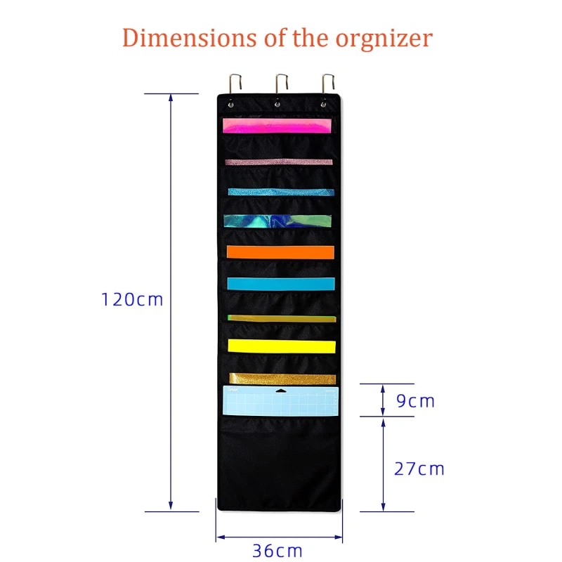12 x 12 Paper Storage Door Hanging Organizer for Vinyl, HTV Sheets ...