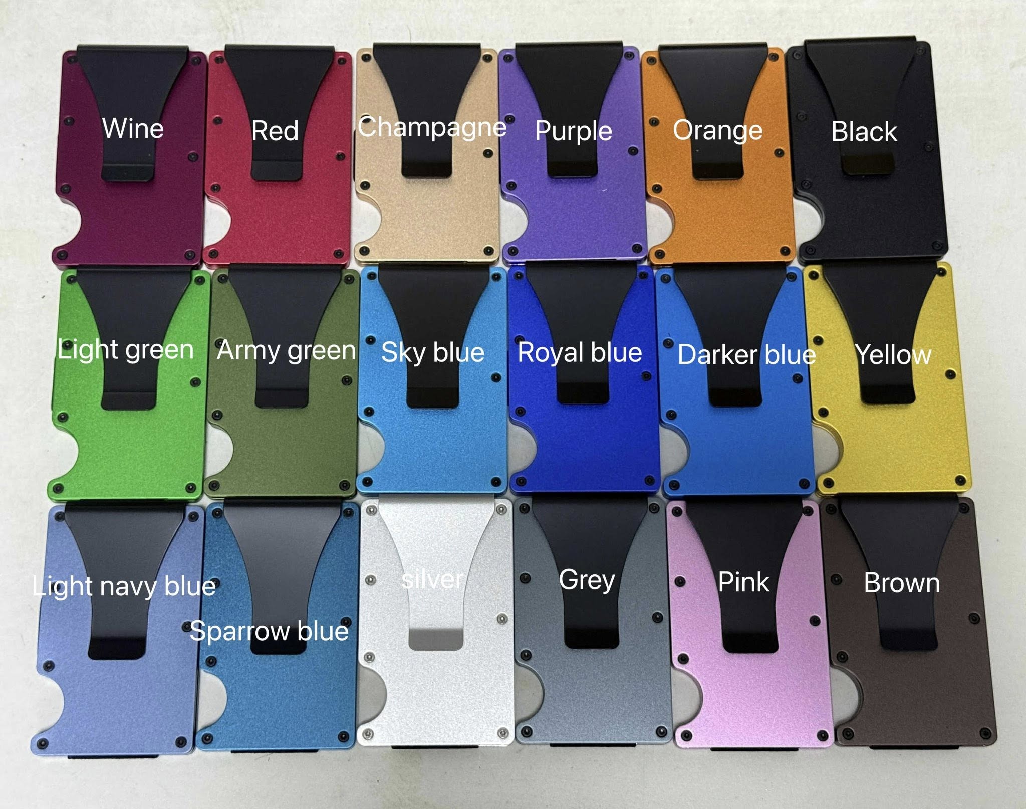 Hot sale alumnium wallets for laser engraved