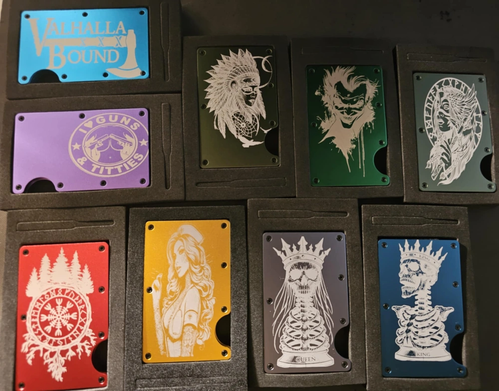 Hot sale alumnium wallets for laser engraved