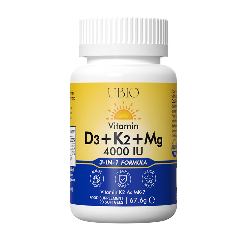 UBIO VITAMINA D3 & K2 & Mg Softgel,Vitamine e minerali
