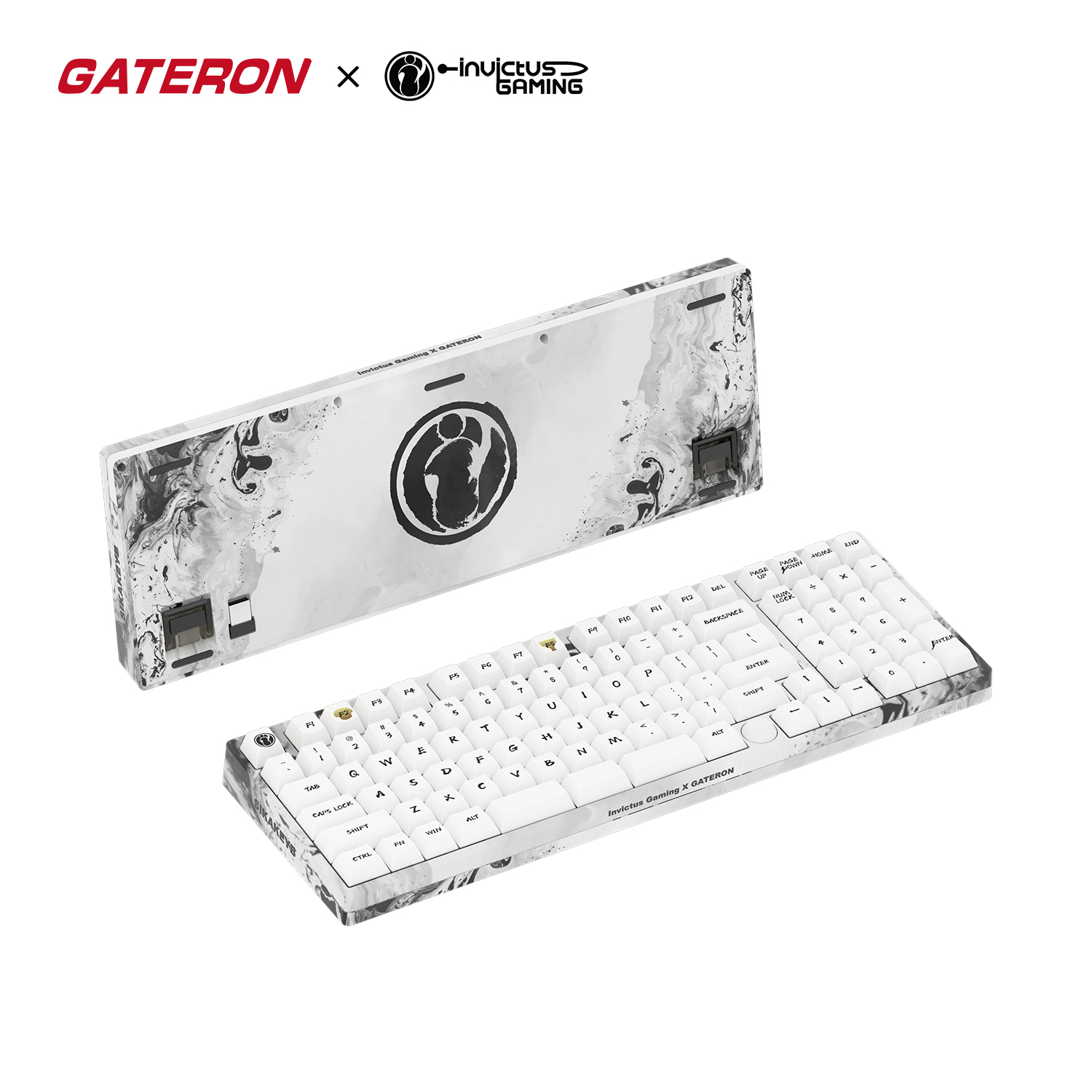 GATERON Co-branded IG 98 Mechanical Keyboard Splashing Ink Mountain top