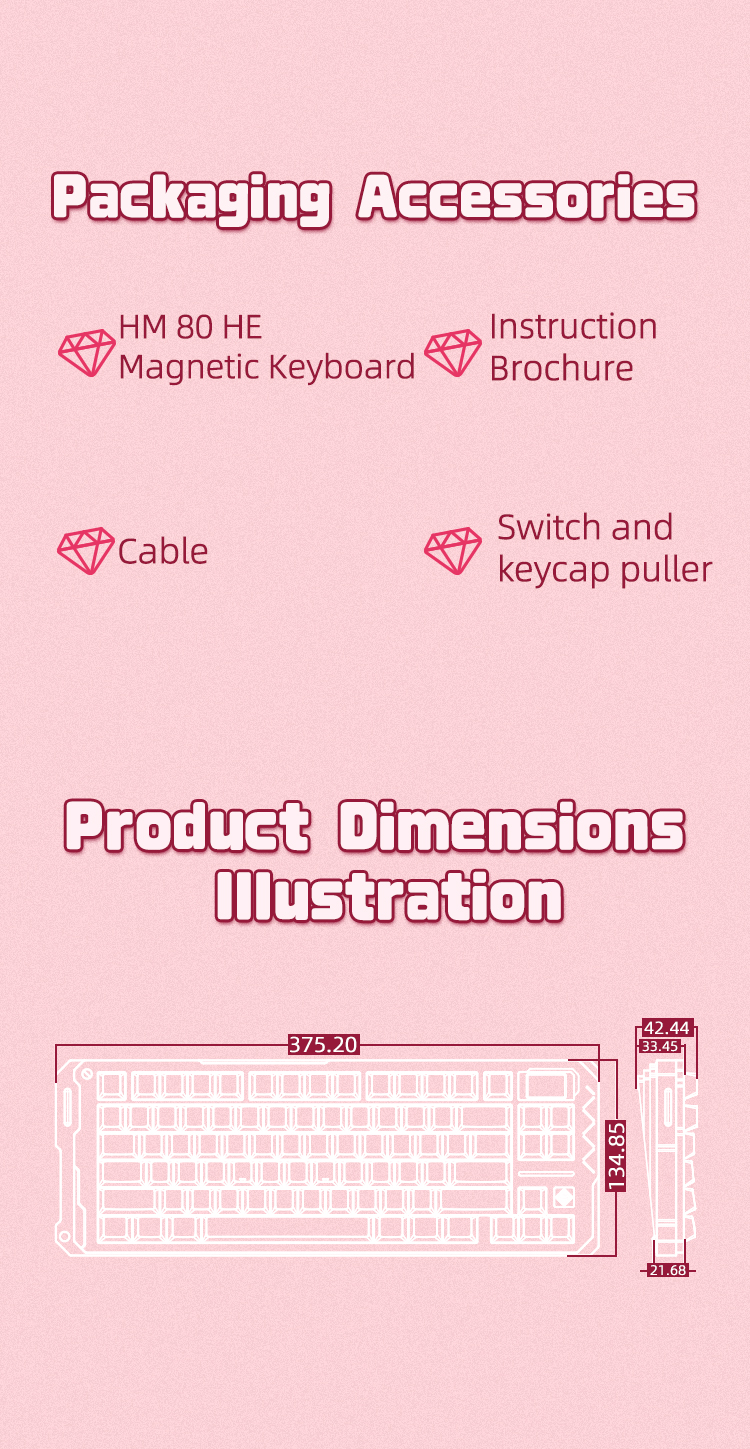Sikakeyb Castle Hm80 He Esports Games Aluminum Magnetic Keyboard