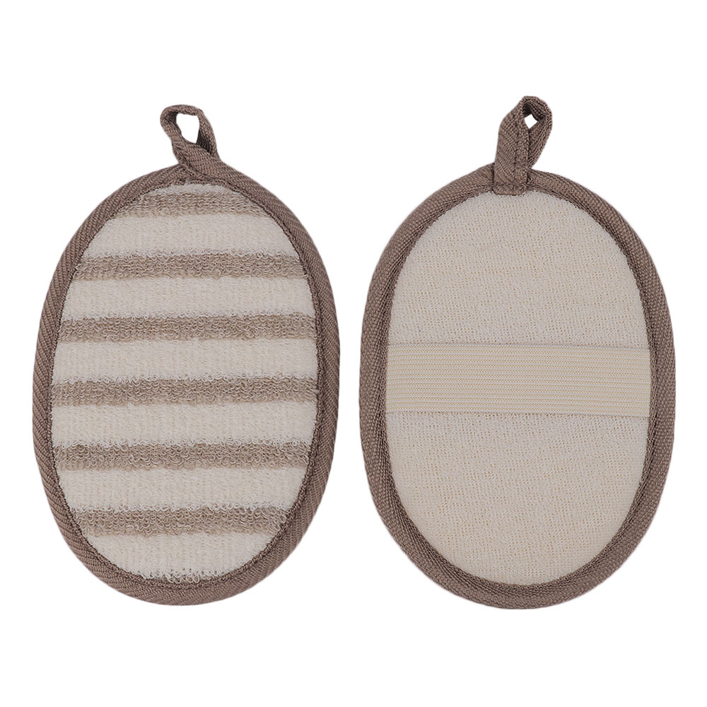 Oval Brown Patterned White Sponge,Bath Sponge