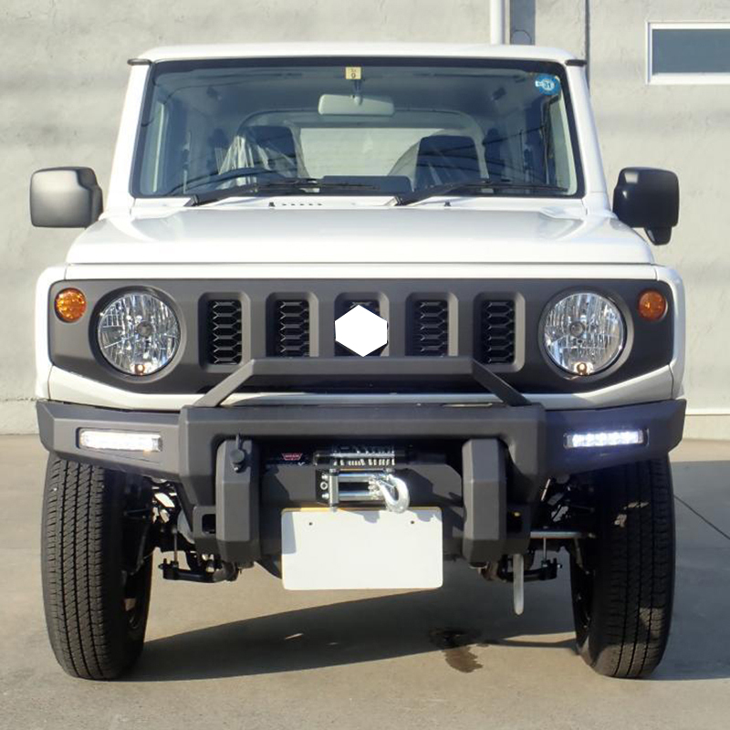 Front Bumper A - Steel/Aluminium with DRL with Winch mount for Jimny JB74W JB64W JB74 JB64 2018 ...