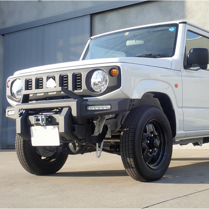 Front Bumper A - Steel/Aluminium with DRL with Winch mount for Jimny JB74W JB64W JB74 JB64 2018 ...