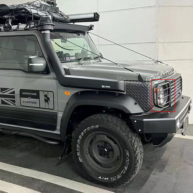 Jimny Accessories Little D Defender Style Front Head Light Lamp Guard ...