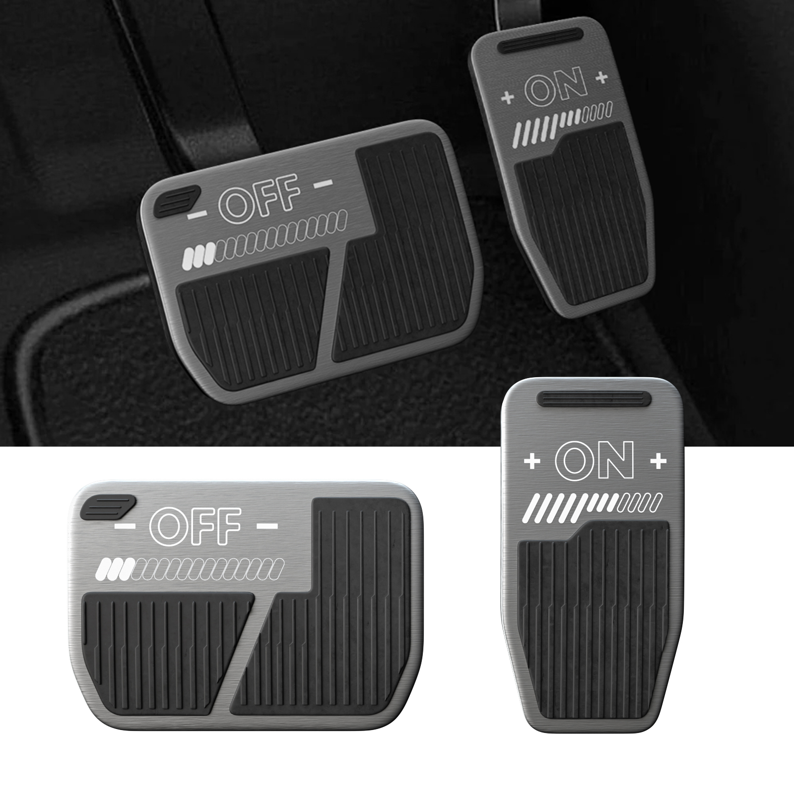 Pedal Covers Aluminum Performance Foot Pedals for Tesla Model 3/Y2017-2024